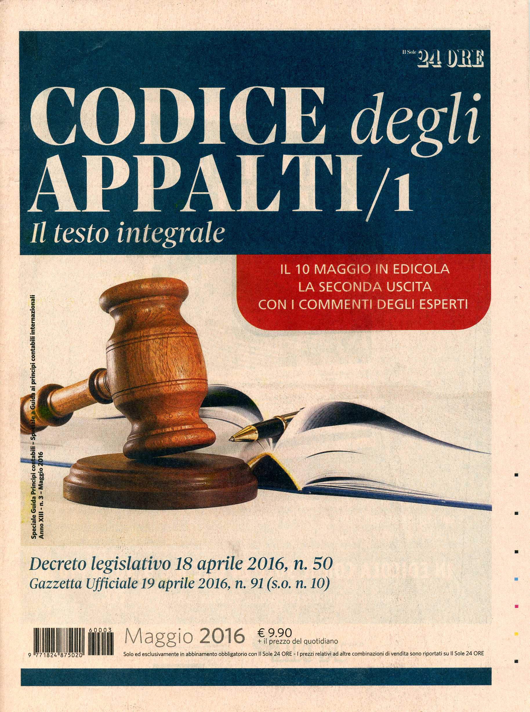 CODICE DEGLI APPALTI -DGLS 18 aprile 2016 n. 50: testo integrale e ...