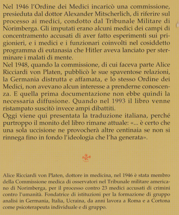 Ricciardi von Platen Alice, Il nazismo e l’eutanasia dei malati di ...