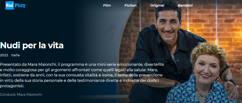 NUDI PER LA VITA: Un docureality per parlare di prevenzione – RAidue ...