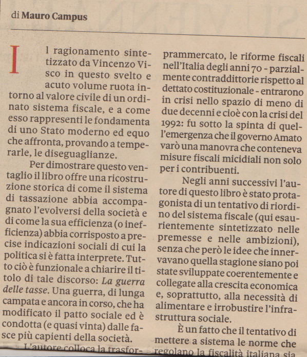 Visco Vincenzo, Faggionato Giovanna, La guerra delle tasse, Laterza ...